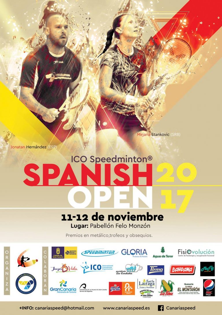 Cartel Oficial ICO Speedminton Spanish Open 2017 | CanariaSpeed